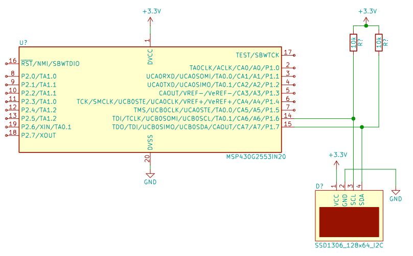 SSD1306 OLED Display Library for MSP430G2 TI LauchPad – SD Perry